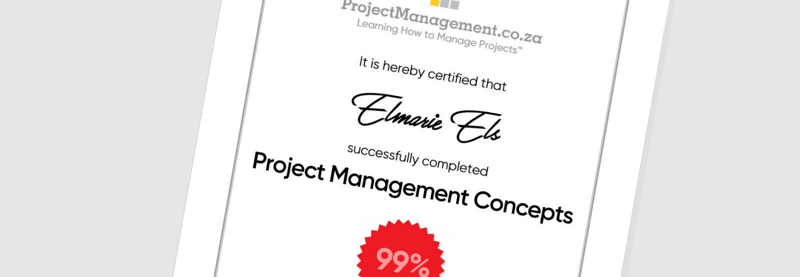 Elmarie Els on the Project Management Concepts course ...